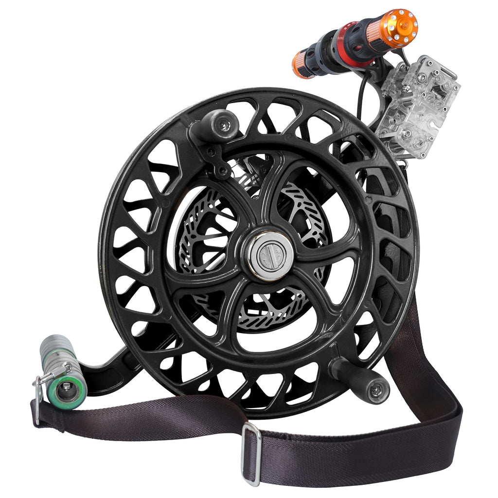 12.6inch Kite Winder Reel with Disc Brake Shoulder Strap 7 Rollers ...